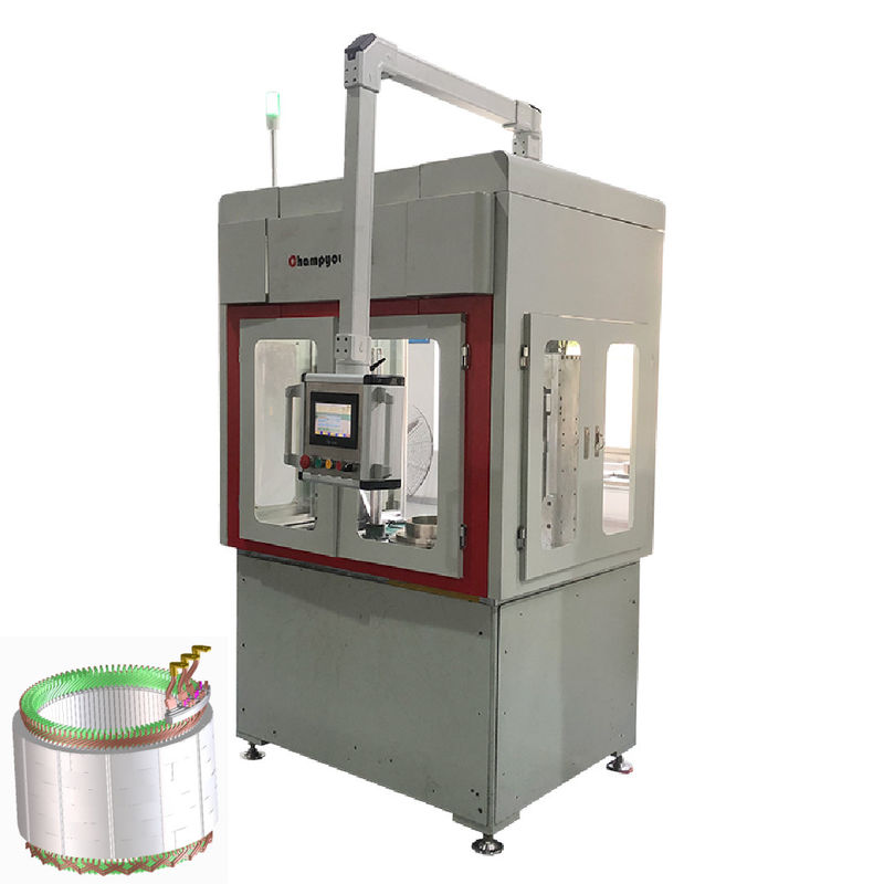 Single Stage Electric Motor Armature Flat Wire Winding Machine Servo ...