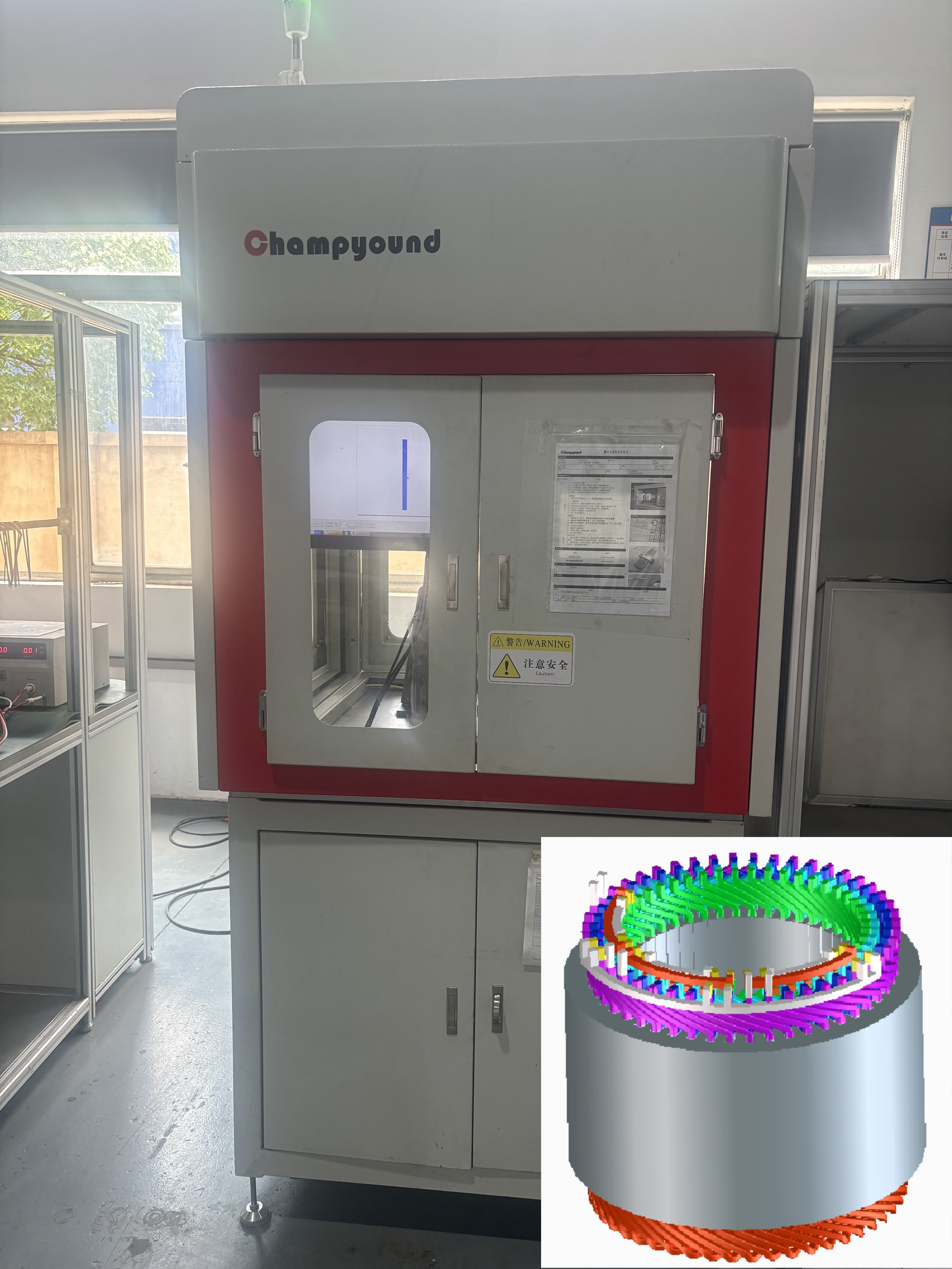 Golf Cart Stator Needle Rotor Laser Varnish Stripping Machine